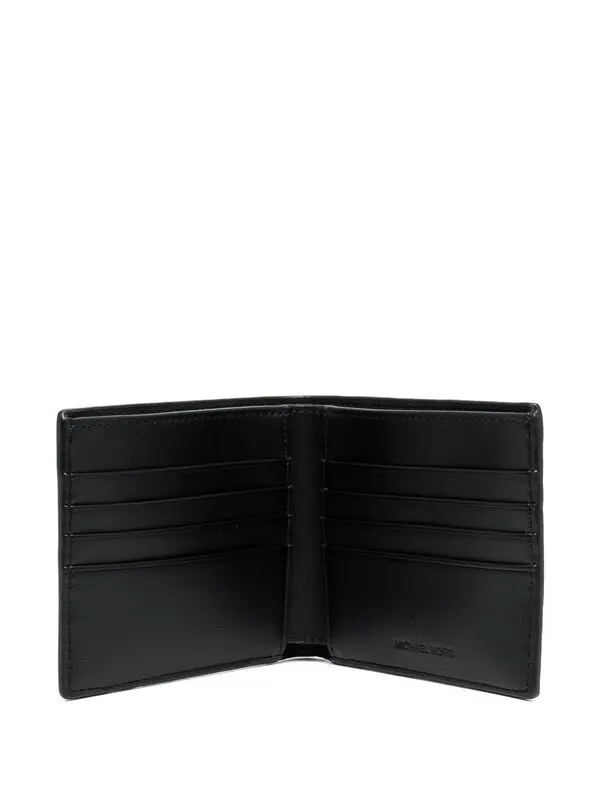 Michael Kors Grained-leather Bi-fold Wallet - Black