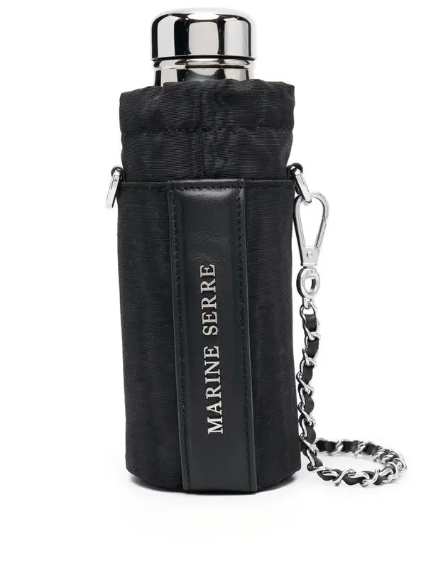 MARINE SERRE Logo-print Water Bottle - Black