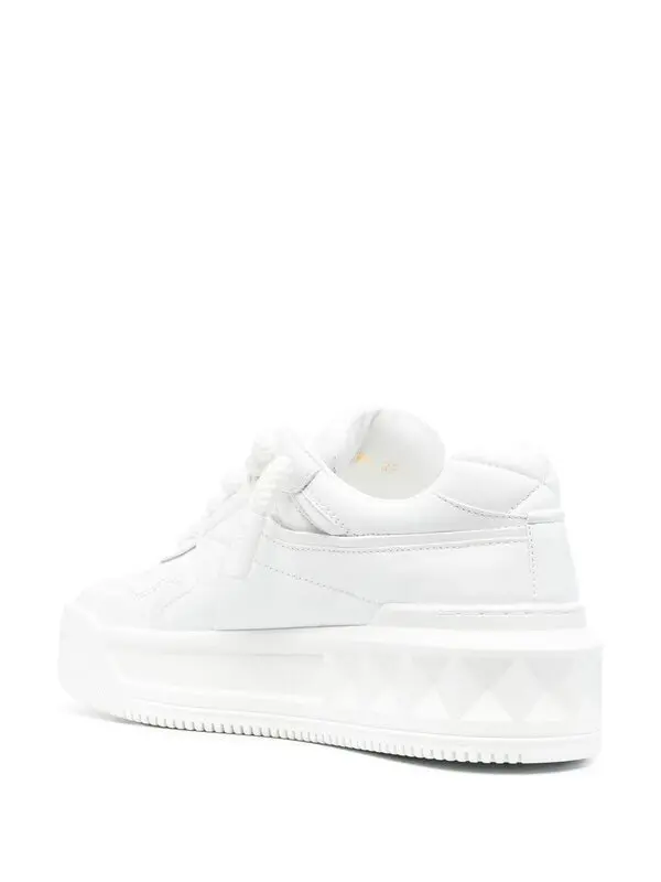 Valentino Garavani One Stud Xl Leather Sneakers - White
