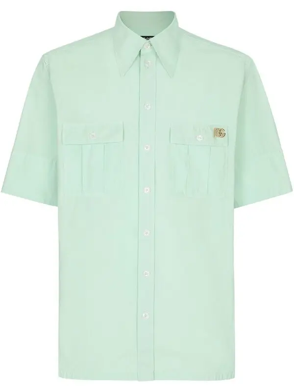 Dolce & Gabbana Logo-plaque Hawaii Shirt