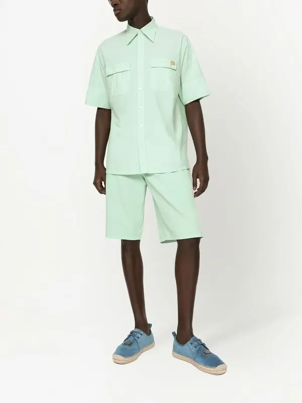 Dolce & Gabbana Logo-plaque Hawaii Shirt