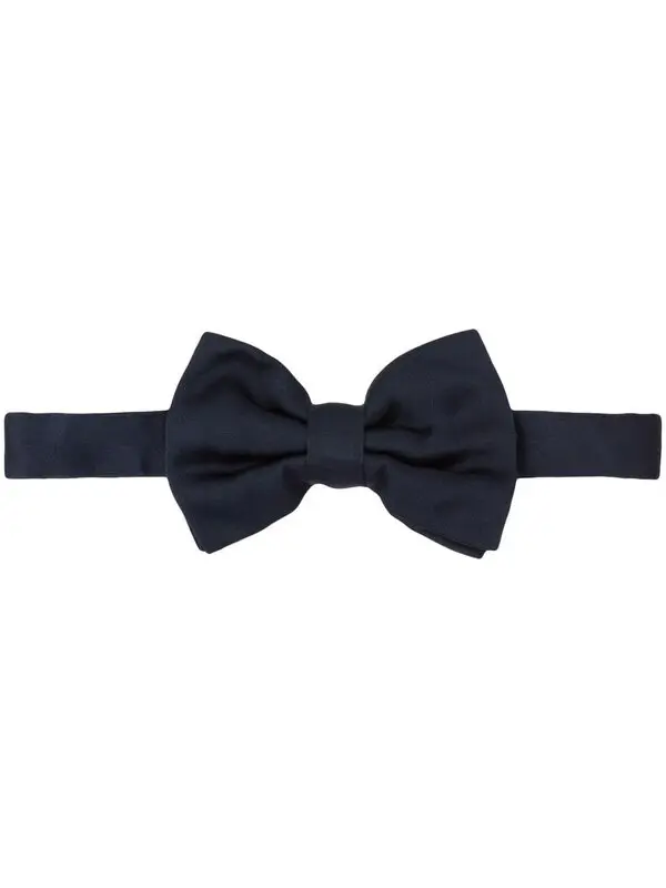 Prada Silk Bow Tie - Blue