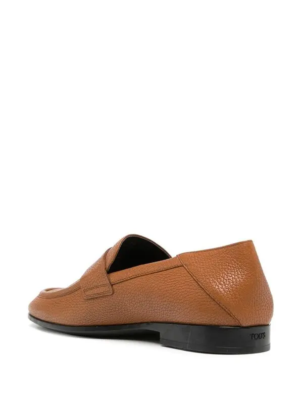 TOD'S Logo-plaque Leather Penny Loafers