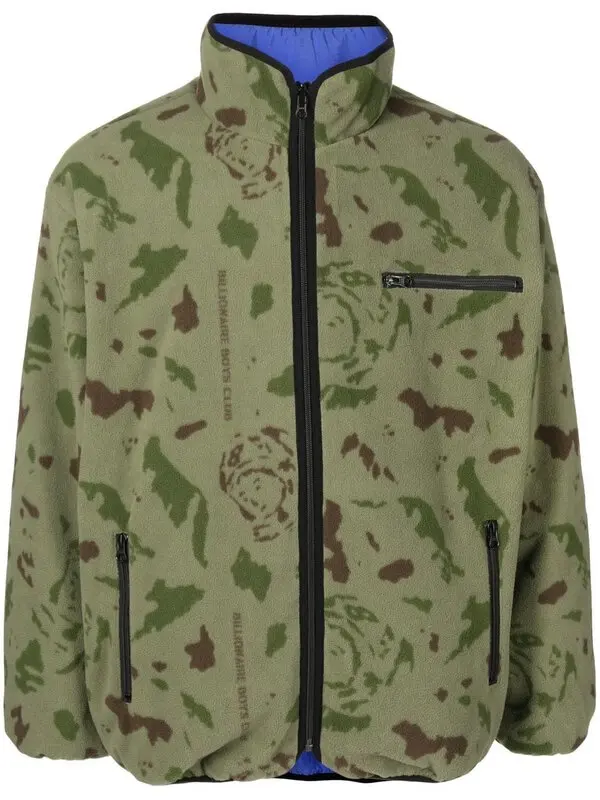 BILLIONAIRE BOYS CLUB Reversible Fleece Jacket - Multicolour