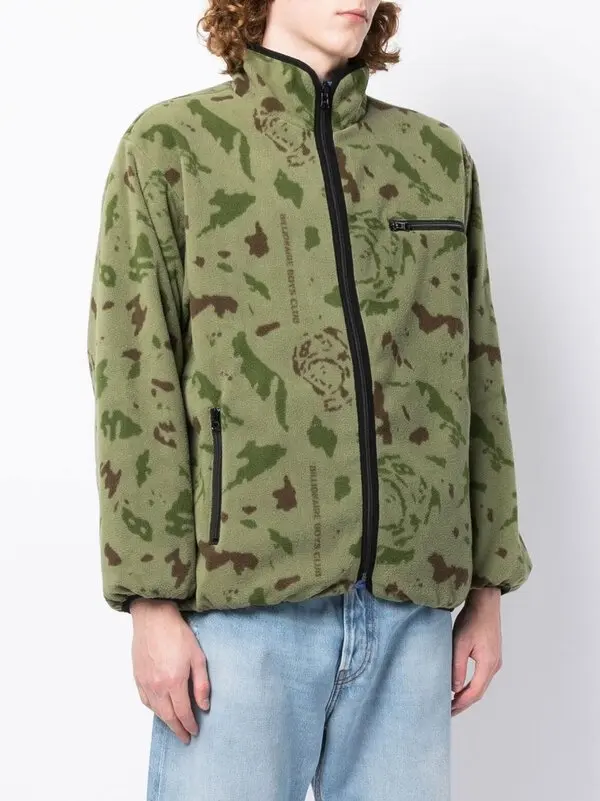 BILLIONAIRE BOYS CLUB Reversible Fleece Jacket - Multicolour