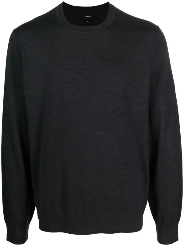 Theory Crew-neck Pullover Jumper - Grey