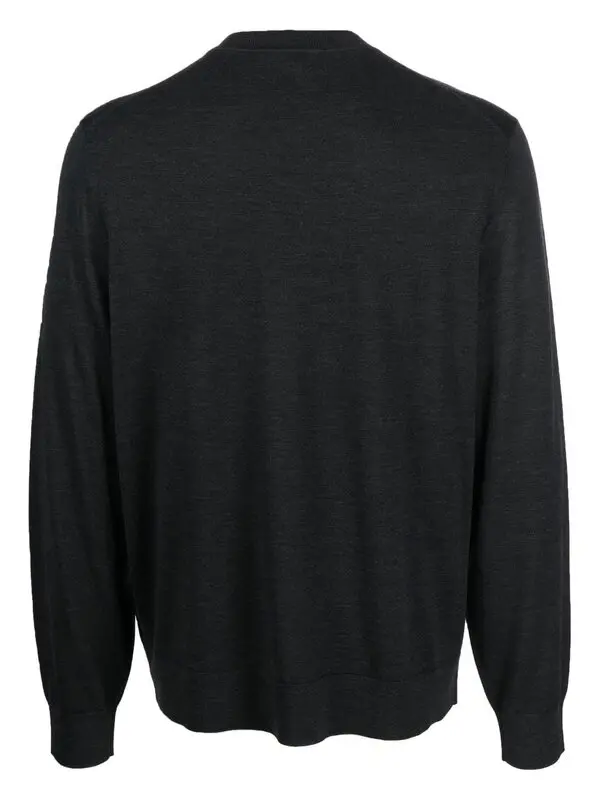 Theory Crew-neck Pullover Jumper - Grey