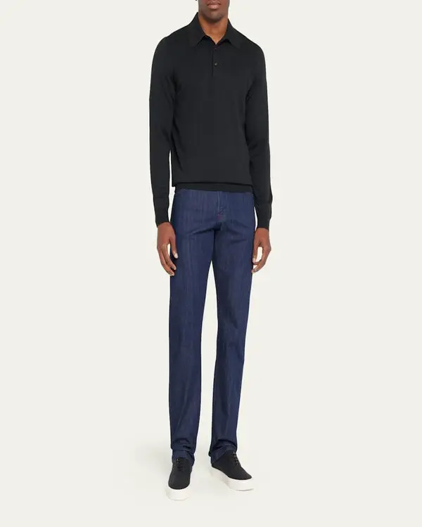 Kiton Cashmere Polo Sweater
