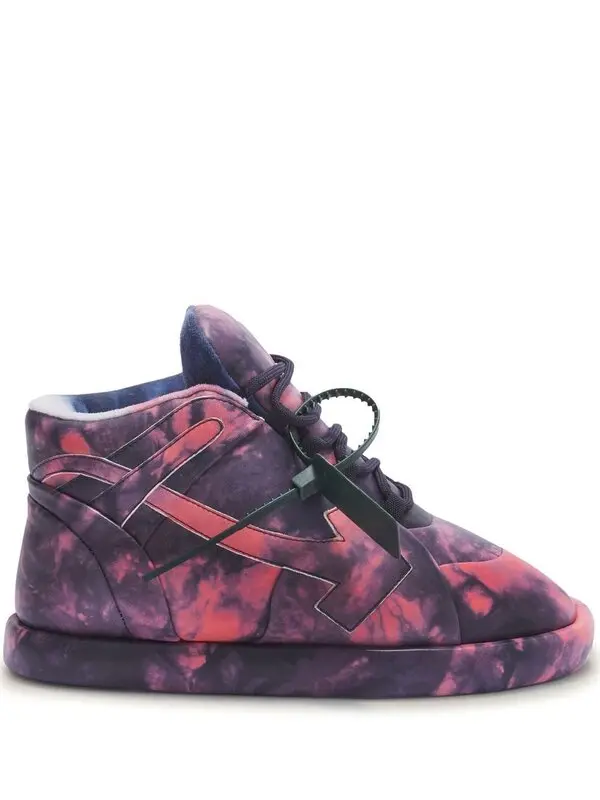 Off-White Tie-dye Print Sneakers - Purple