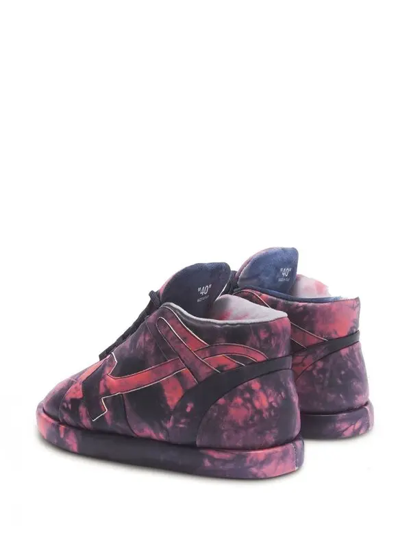 Off-White Tie-dye Print Sneakers - Purple