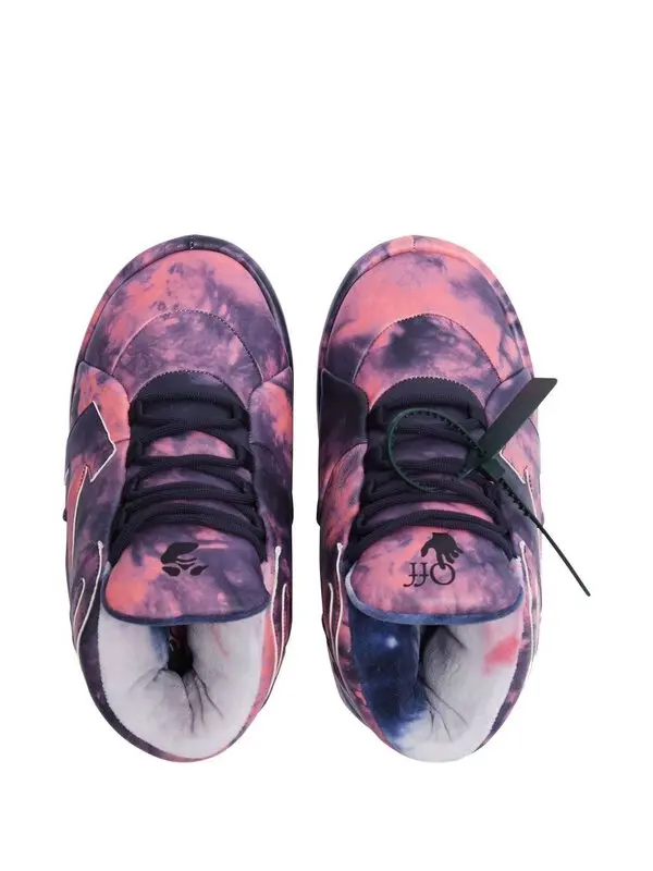 Off-White Tie-dye Print Sneakers - Purple