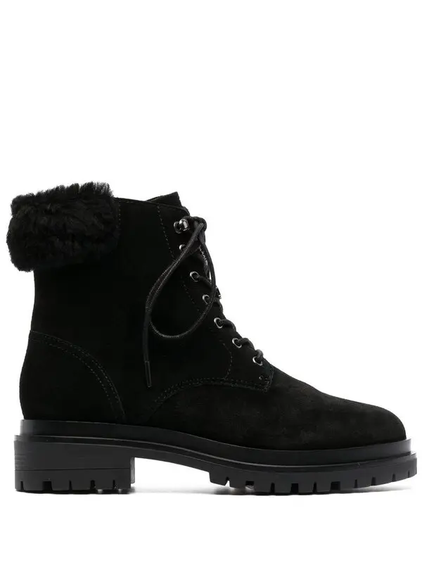 Ralph Lauren Carlee Shearling-trim Bootie - Black