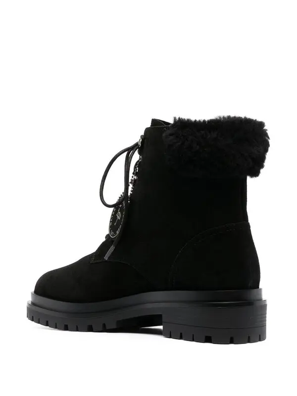 Ralph Lauren Carlee Shearling-trim Bootie - Black