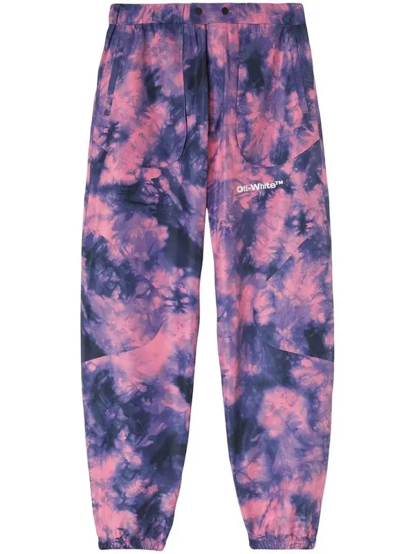 Off-White Tie-dye Logo Ski Trousers - Pink