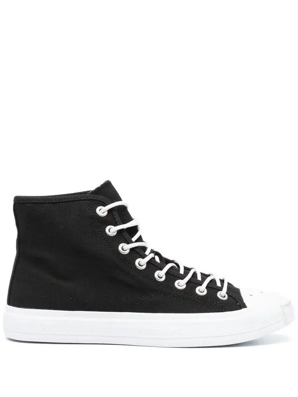 Acne Studios Contrasting Toe-cap High-top Sneakers - Black