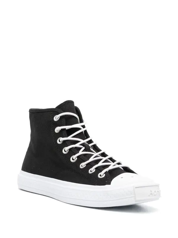Acne Studios Contrasting Toe-cap High-top Sneakers - Black