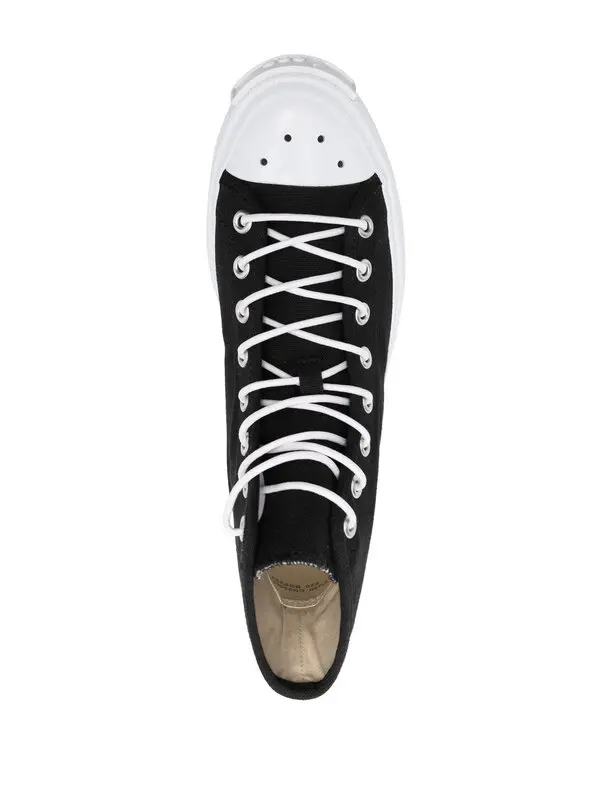 Acne Studios Contrasting Toe-cap High-top Sneakers - Black