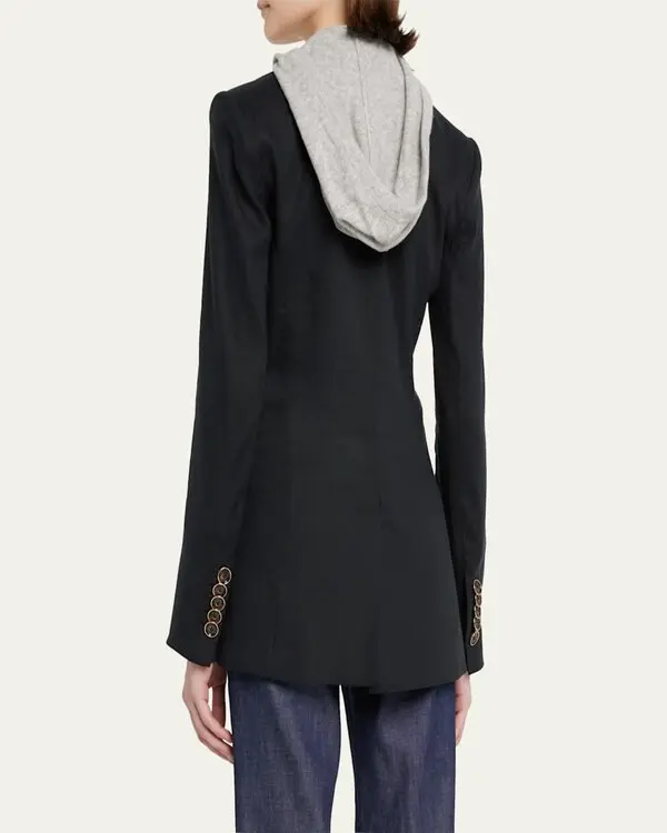 Veronica Beard Cashmere Hoodie Dickey - Grey