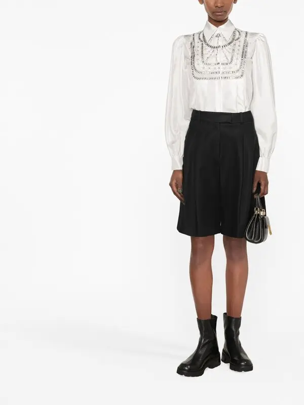 Alberta Ferretti Embellished Silk Shirt