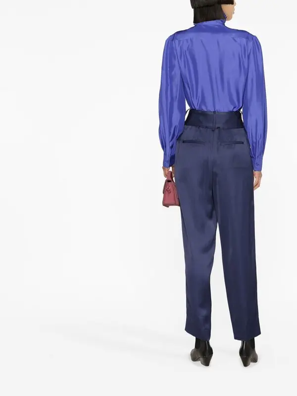 Alberta Ferretti Ruffle-collar Silk Shirt