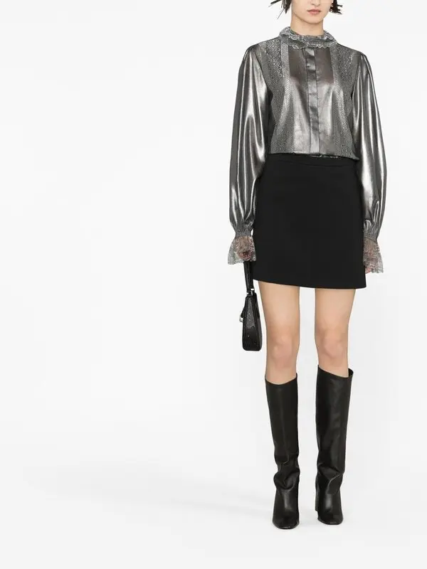 Alberta Ferretti Laminated Lace Shirt