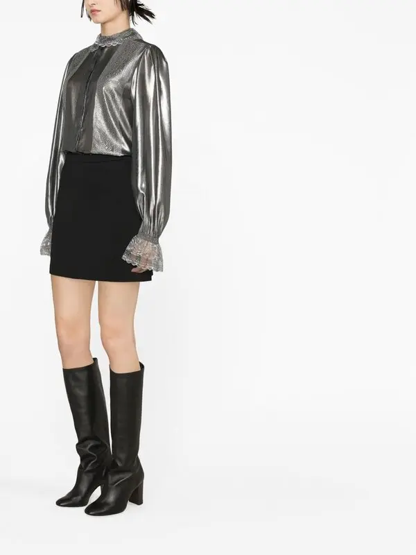 Alberta Ferretti Laminated Lace Shirt