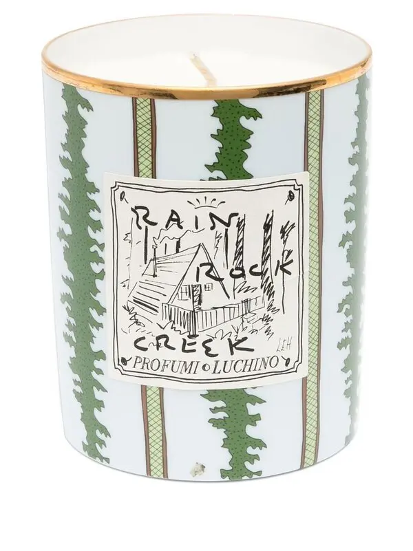 GINORI 1735 X Luke Edward Hall Rain Rock Creek Candle - Green