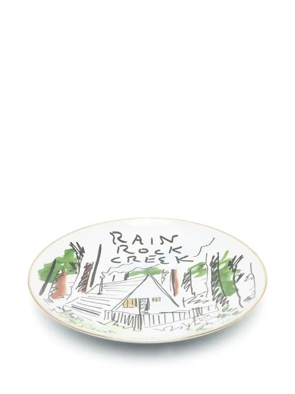 GINORI 1735 Profumi Luchino Printed Porcelain Plate