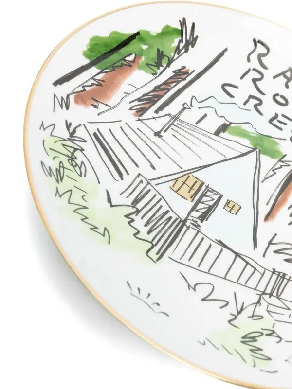 GINORI 1735 Profumi Luchino Printed Porcelain Plate