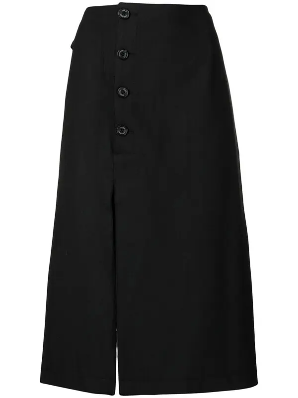 Rokh Button-detailed Midi Skirt
