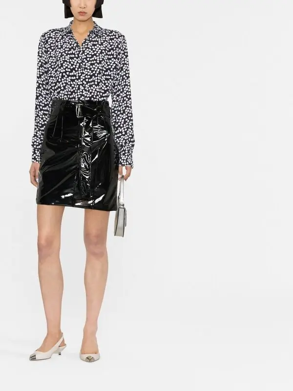 Philosophy Di Lorenzo Serafini Faux-leather Mini Skirt