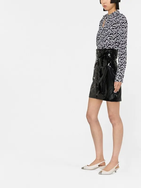 Philosophy Di Lorenzo Serafini Faux-leather Mini Skirt