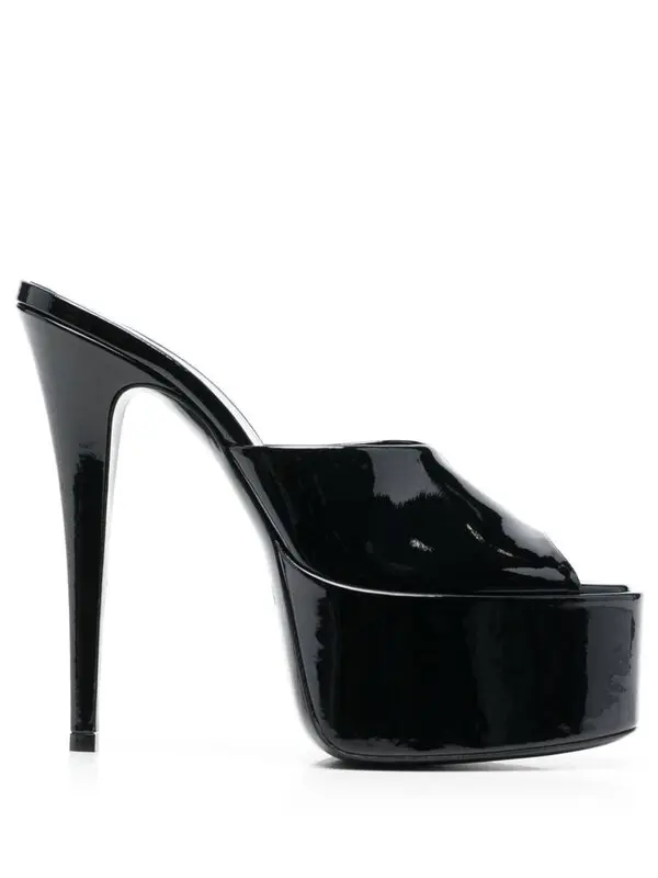 Paris Texas Marina 145mm Platform Sandals - Black