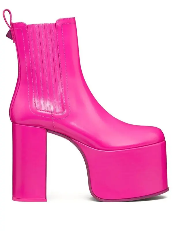 Valentino Garavani Club Platform Chelsea Boots - Pink