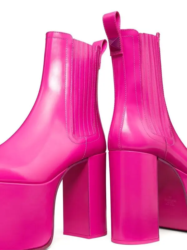 Valentino Garavani Club Platform Chelsea Boots - Pink
