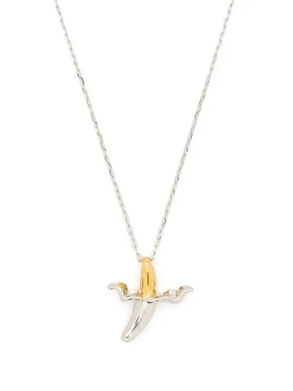 Ambush Banana-Charm Chain Necklace In Silver - 50% Off | Editorialist