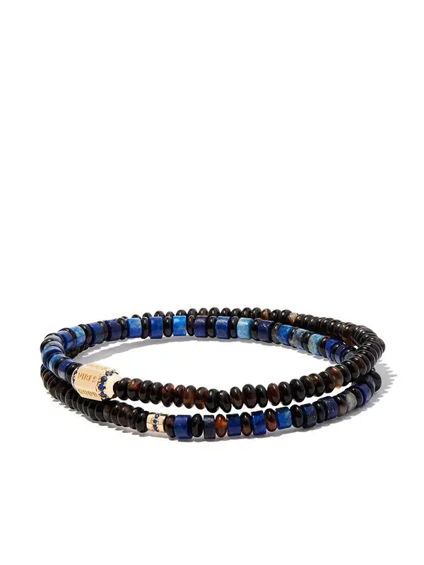 Luis Morais 14kt Yellow Good Vibes Lapis Lazuli Bracelet - Gold