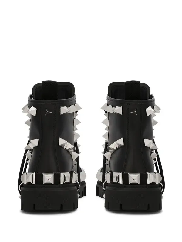 Dolce & Gabbana Studded Leather Combat Boots