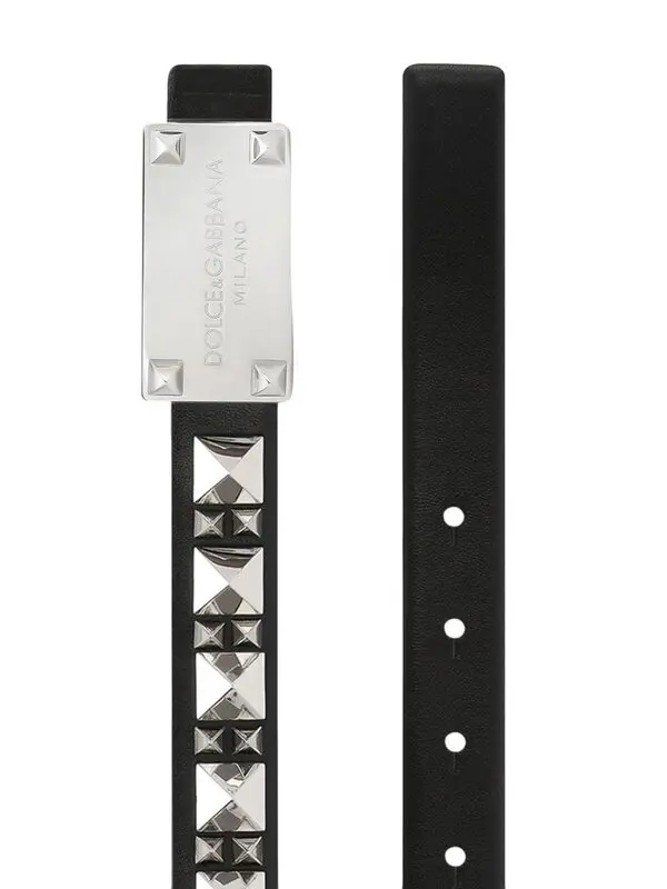 Dolce & Gabbana Studded Leather Belt
