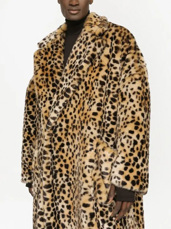 Dolce & Gabbana Leopard-print Faux-fur Coat - Brown | Editorialist