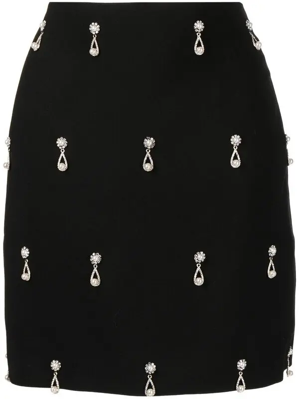 Oscar De La Renta Crystal-embellished Mini Skirt