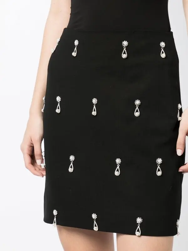 Oscar De La Renta Crystal-embellished Mini Skirt