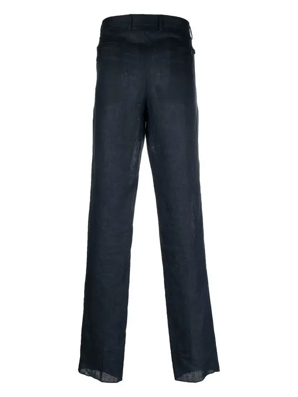 BILLIONAIRE Linen Tailored Trousers - Blue