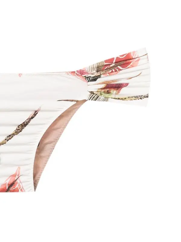 CLUBE BOSSA Percy Floral-print Bikini Bottoms - Neutrals