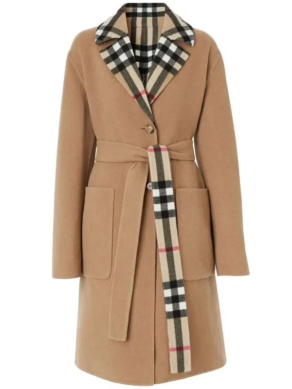 Burberry Reversible Check Wool Coat