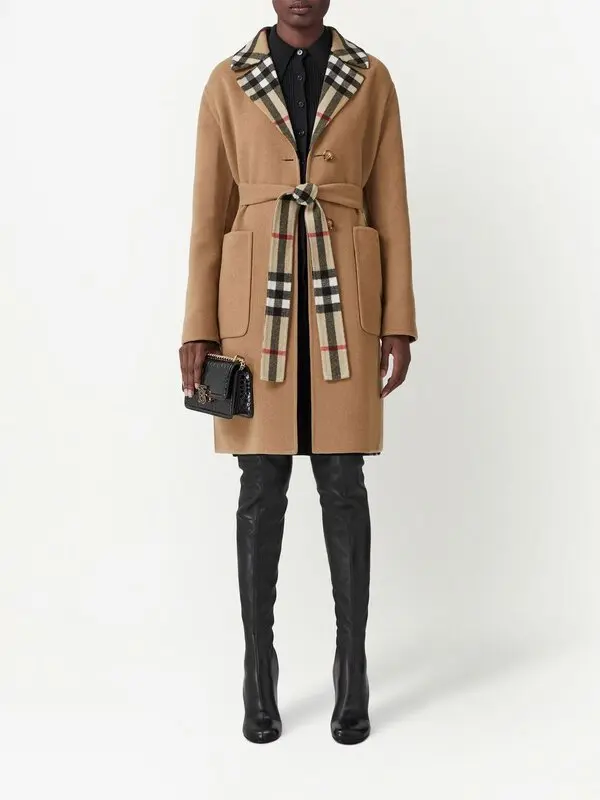 Burberry Reversible Check Wool Coat