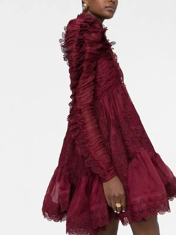 Zimmermann Kaleidoscope Doily-ruffle Mini Dress