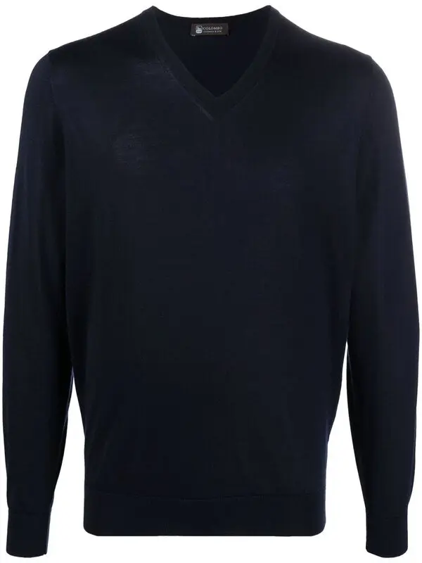 Colombo Slim-cut Cashmere Jumper - Blue