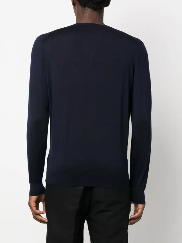 Colombo Slim-cut Cashmere Jumper - Blue