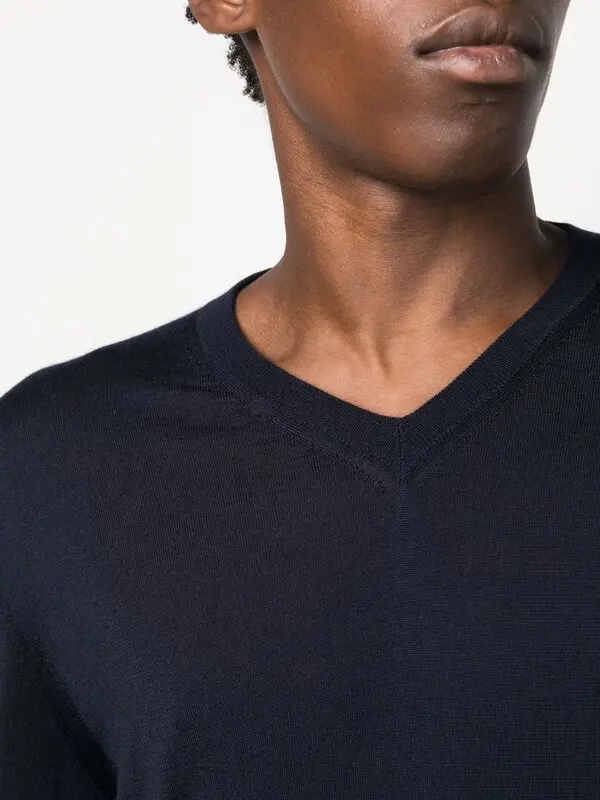 Colombo Slim-cut Cashmere Jumper - Blue